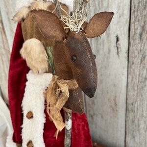 PDF Sewing Pattern - Primitive Santa Claus Doll - Santa With Hobby ...