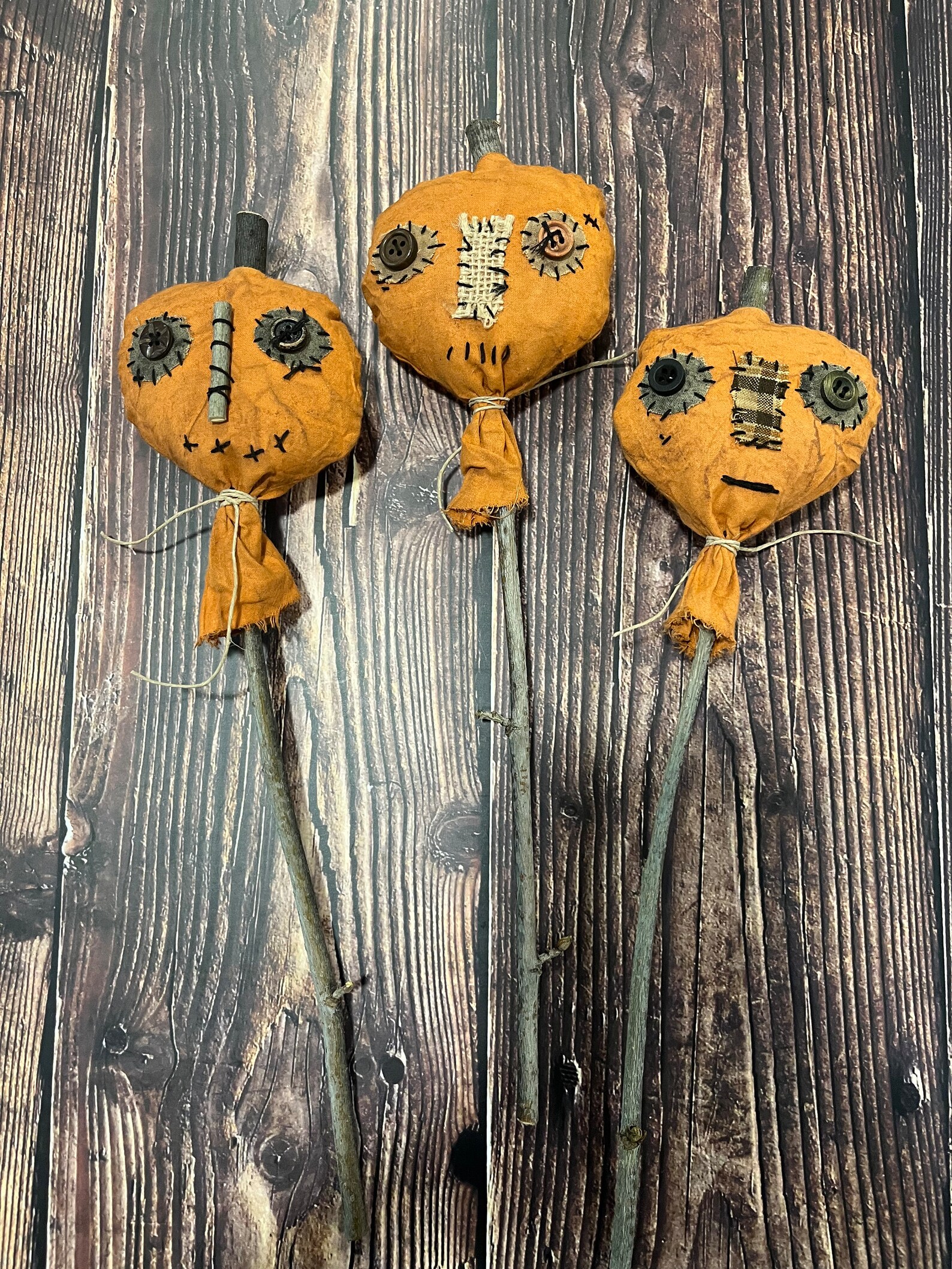 Mini Primitive Pumpkin Head Crock Pokes Rustic Pumpkins on - Etsy