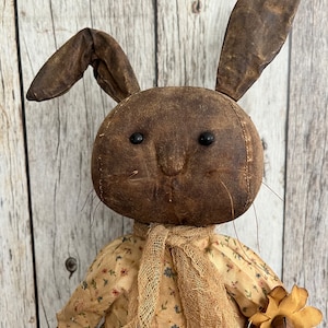 PDF Sewing Pattern - Primitive Rabbit - Standing Bunny Doll With ...