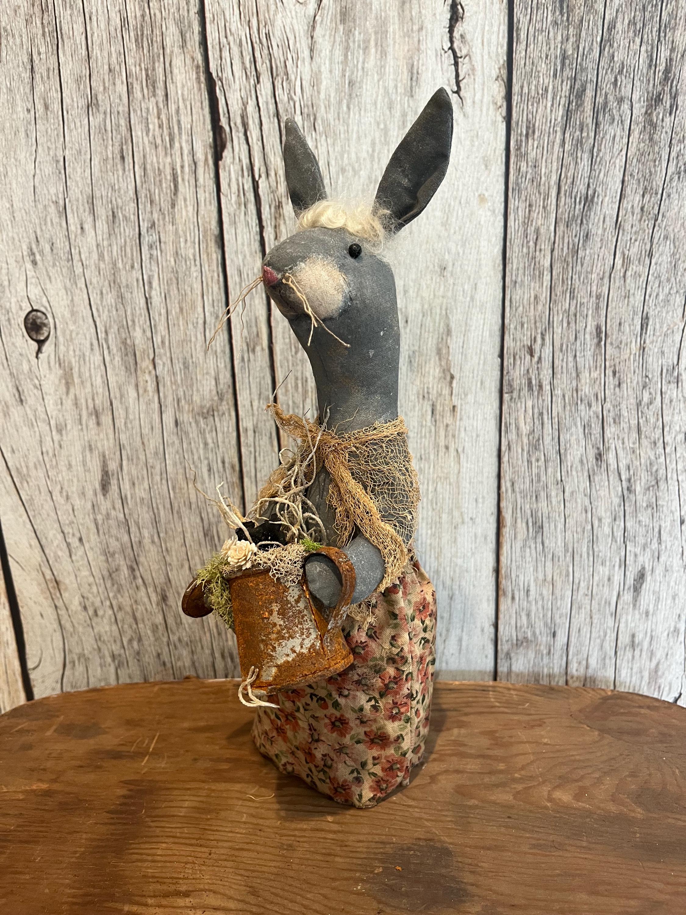 PDF Sewing Pattern - Primitive Garden Bunny - Summertime Rabbit ...
