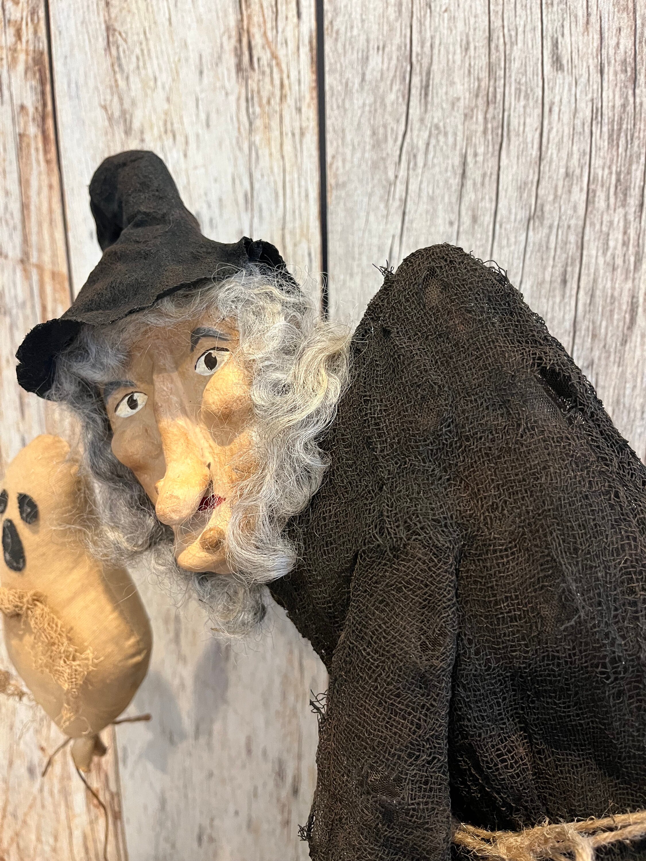 PDF Sewing Pattern - Clay Faced Primitive Witch, Ghost and Pumpkins ...