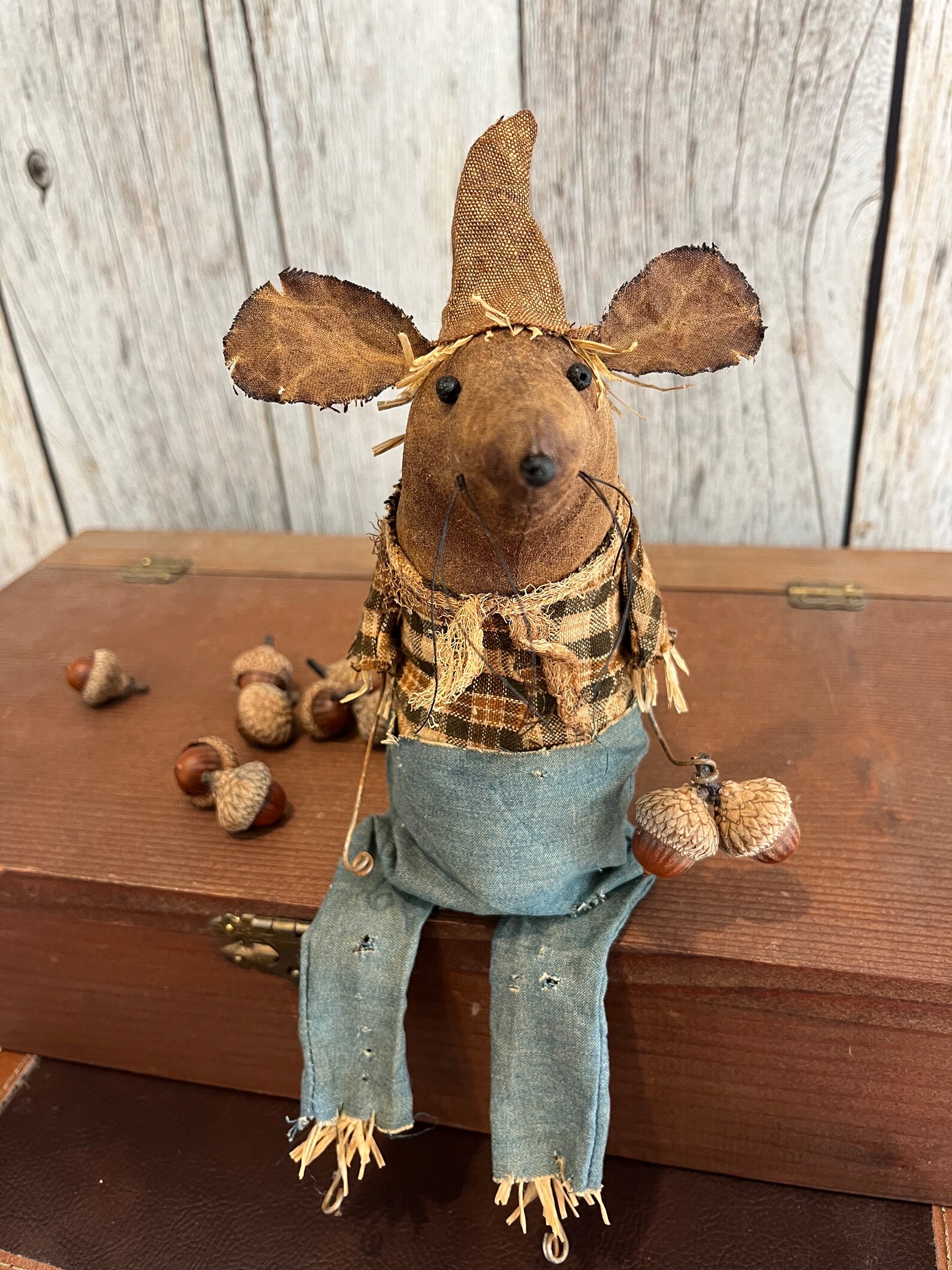 PDF Sewing Pattern - Primitive Scarecrow Mouse - Fall Mantle Decor ...