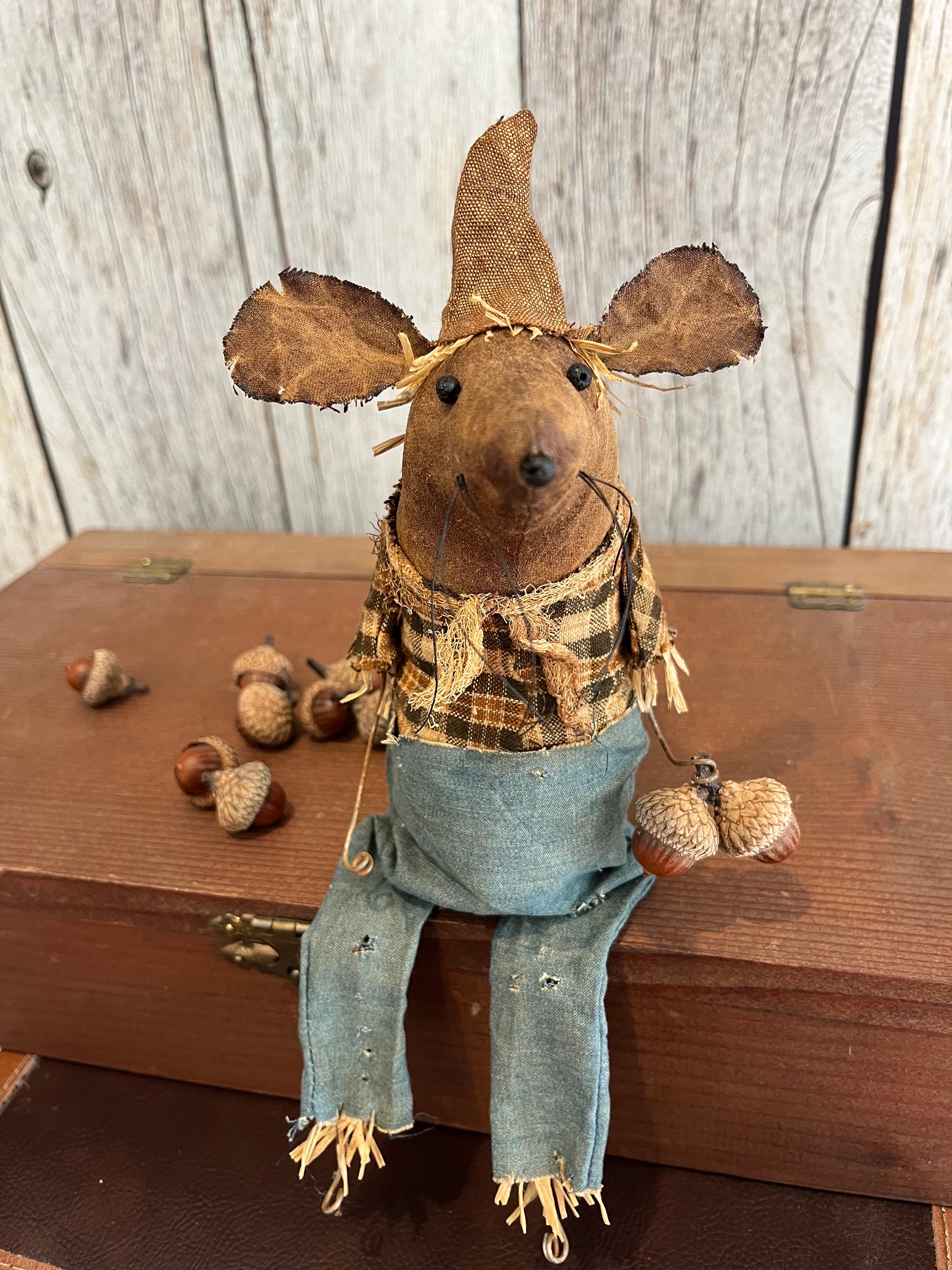 PDF Sewing Pattern - Primitive Scarecrow Mouse - Fall Mantle Decor ...