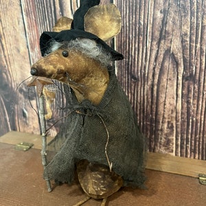 PDF Sewing Pattern - Tilda the Mouse - Primitive Halloween Witch - Mice ...