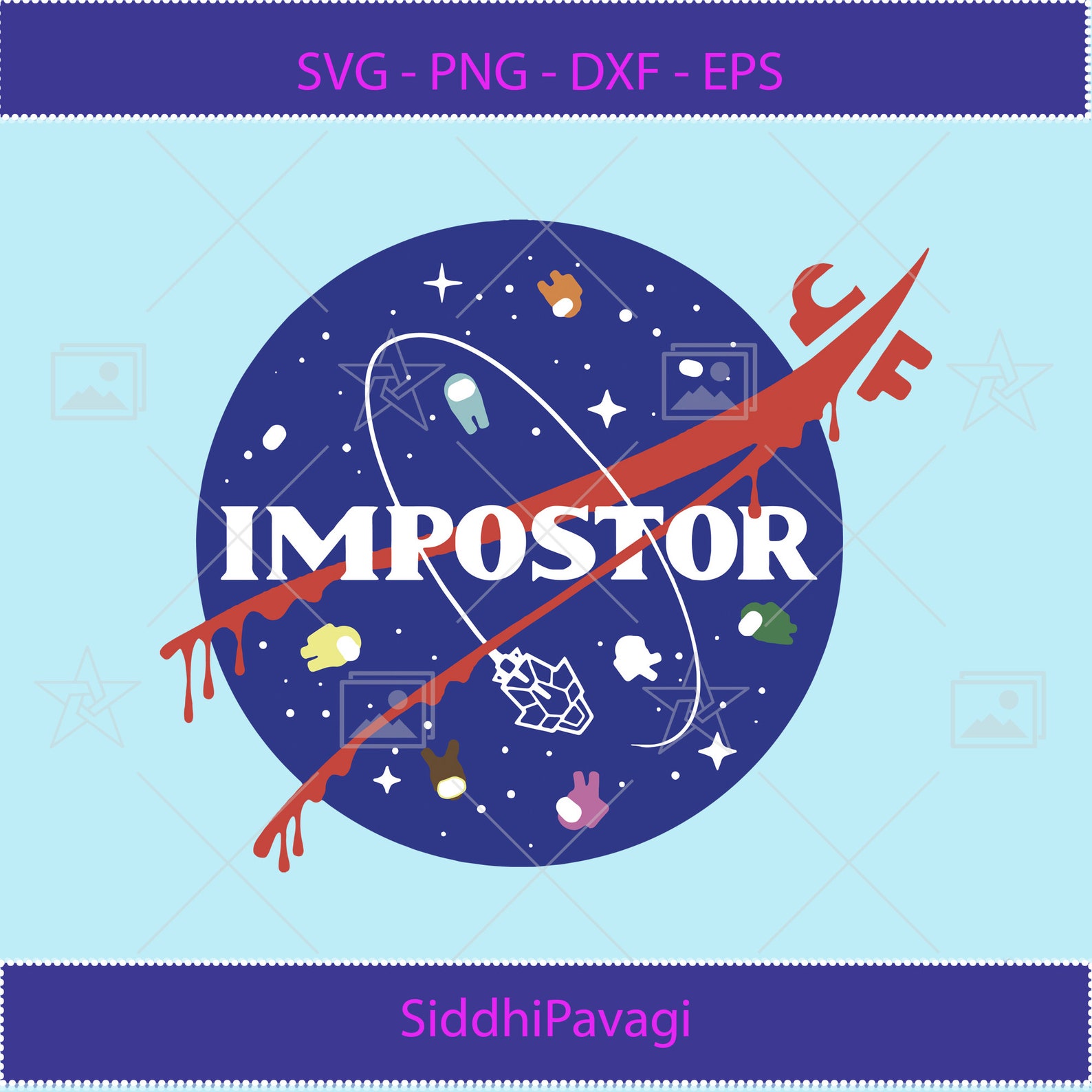 Imposter logo Among Us SVG Digital Cut Files Svg Dxf Eps | Etsy