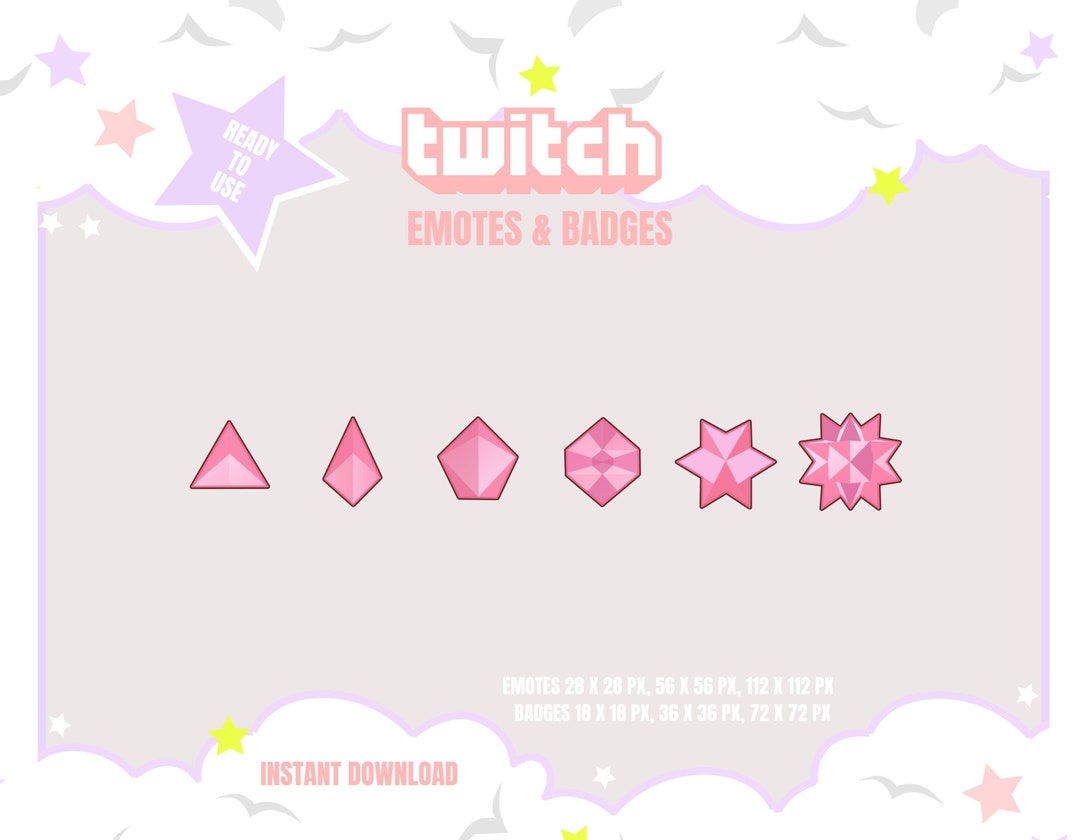 Twitch Emotes and Badges Bits - Etsy