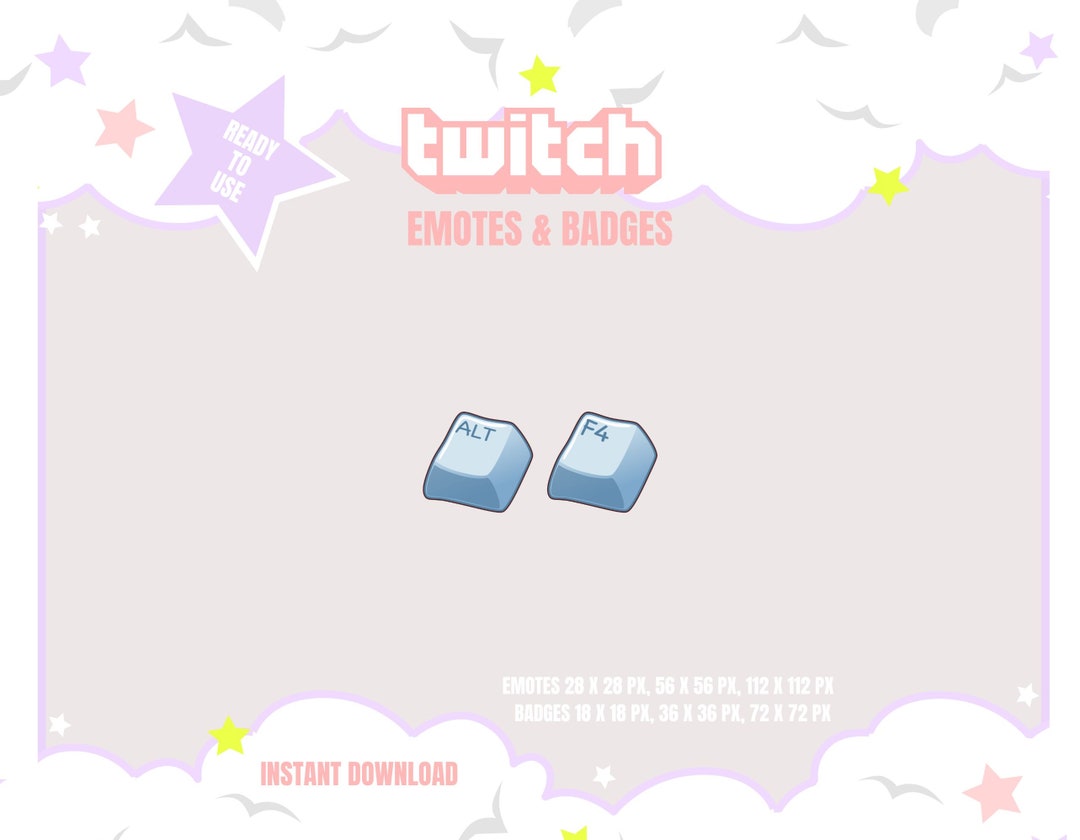 Twitch Emotes and Badges Keyboard Alt F4 - Etsy