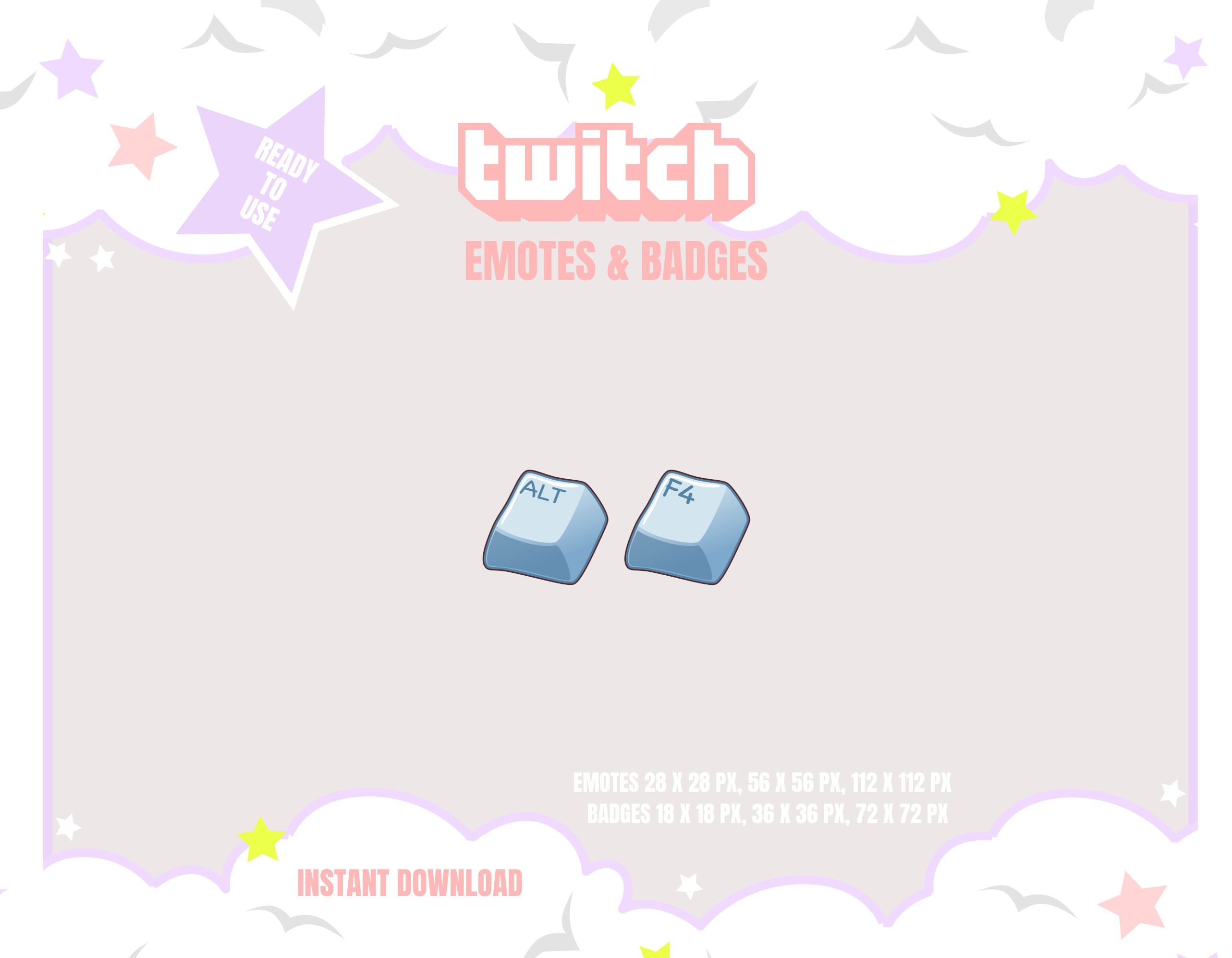 Twitch Emotes and Badges Keyboard Alt F4 - Etsy