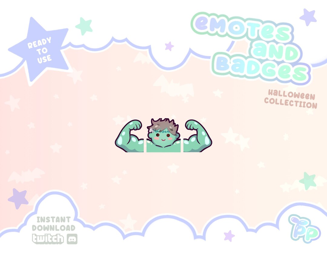 Twitch Emotes Und Badges Frankenstein Muscle - Etsy