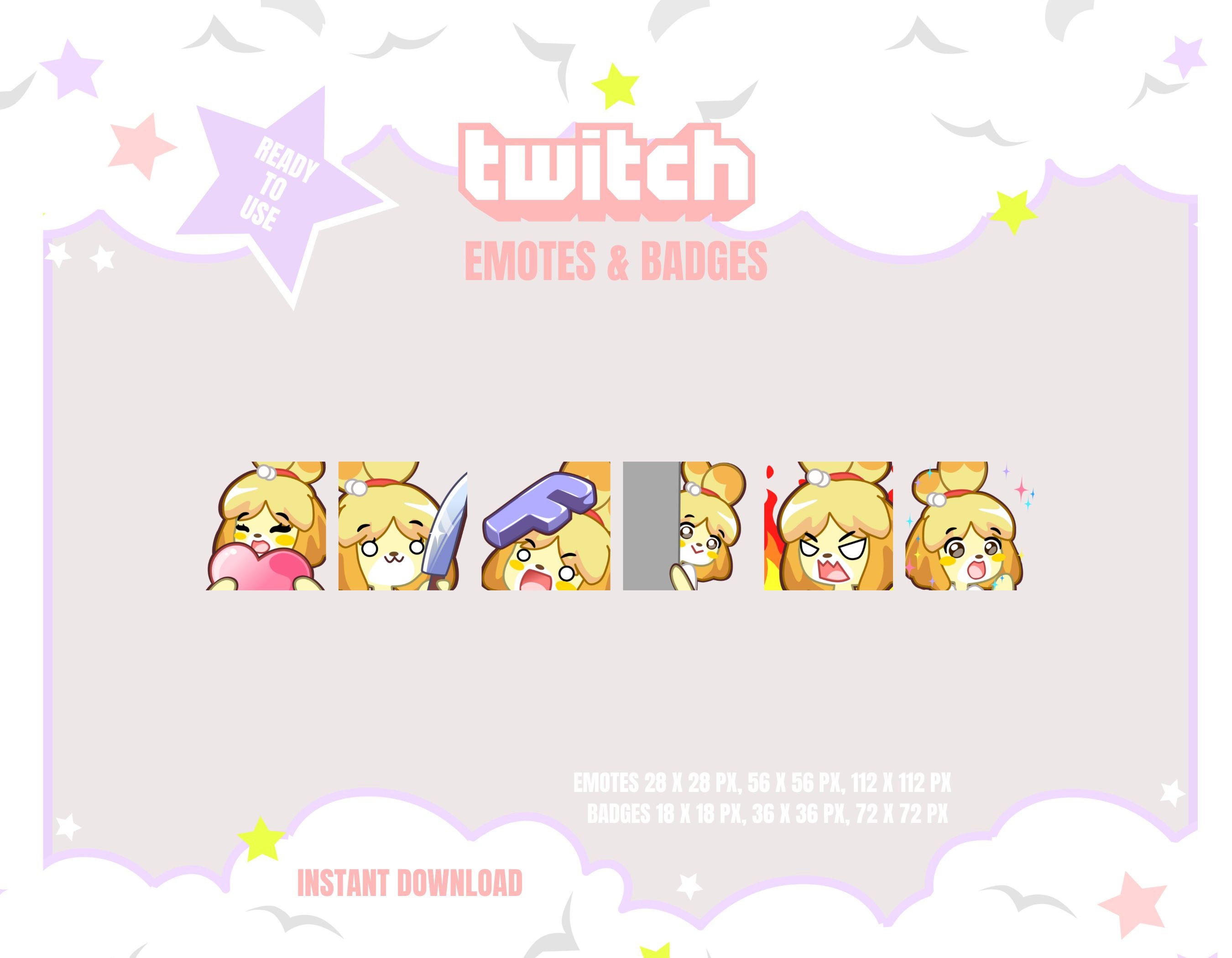 Twitch Emotes and Badges Animal Crossing Isabelle *last Chance* - Etsy