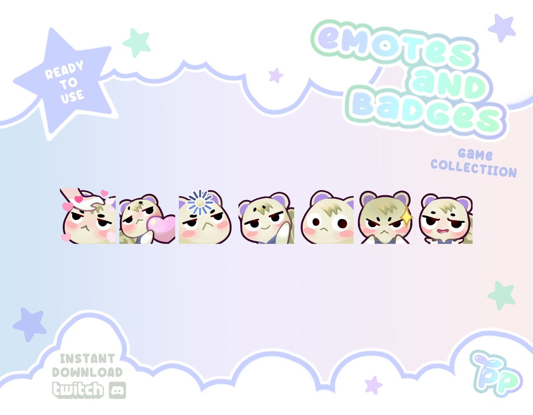 Twitch Emotes and Badges Animal Crossing Marshal NEW - Etsy UK