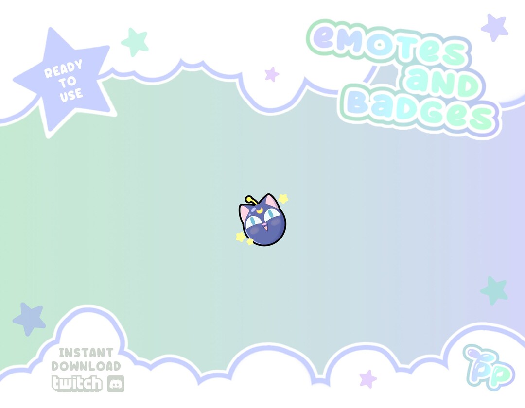 Luna-P Streamer Set Emotes & Badges for Twitch / Discord / YouTube ...