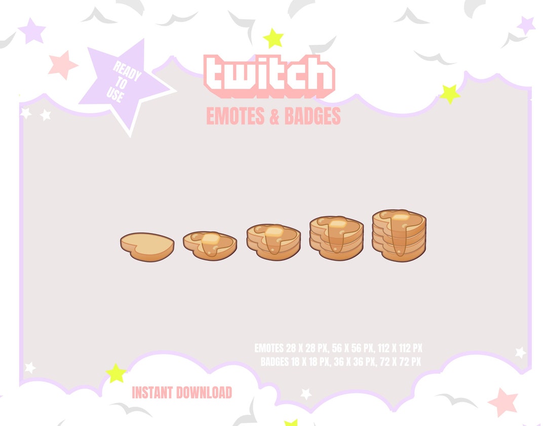 Twitch Emotes and Badges Pancake Heart last Chance - Etsy