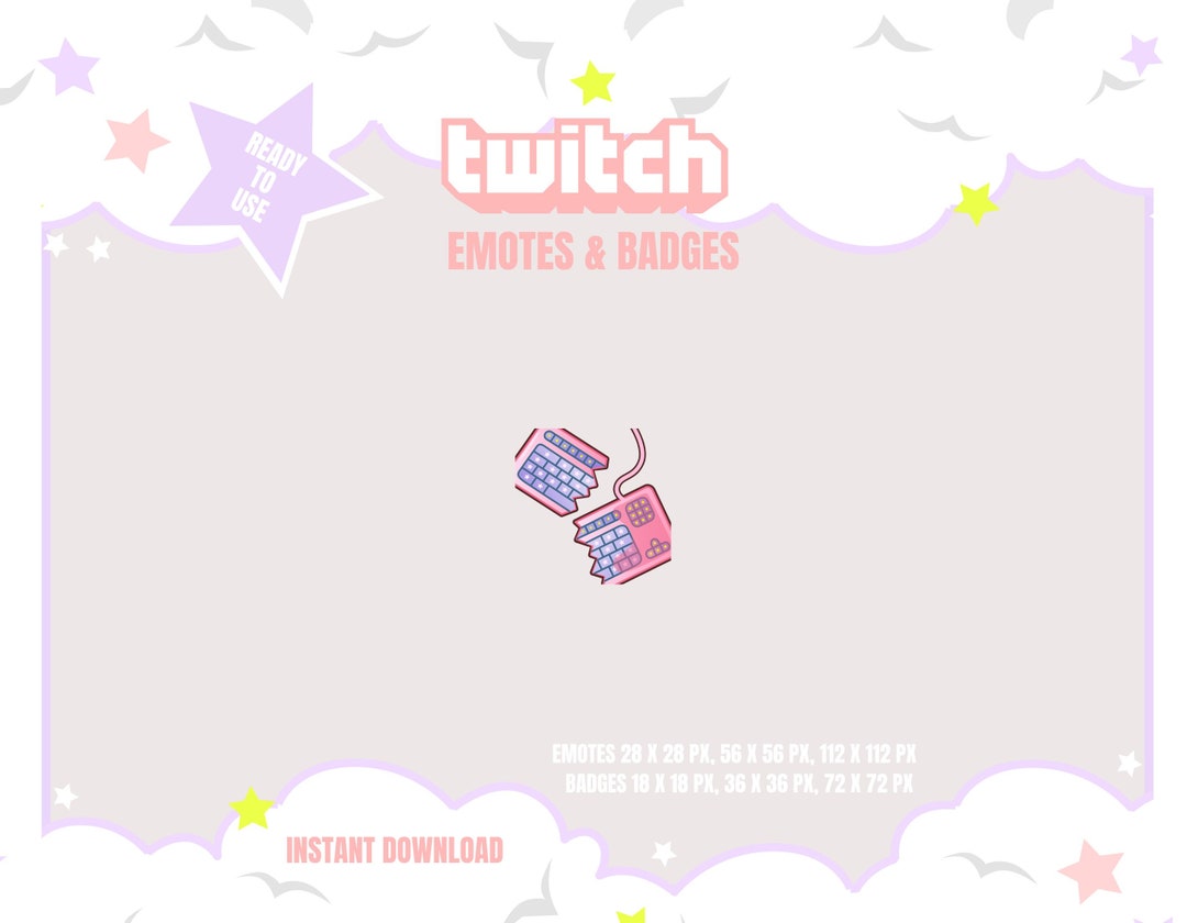 Twitch Emotes and Badges Keyboard Broken last Chance - Etsy