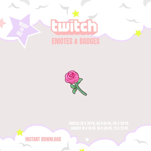 Rose Twitch Emotes - Etsy