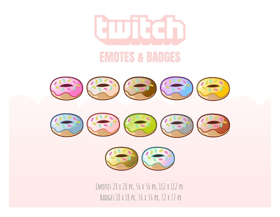 Twitch Emotes and Badges Channel Point Donut - Etsy