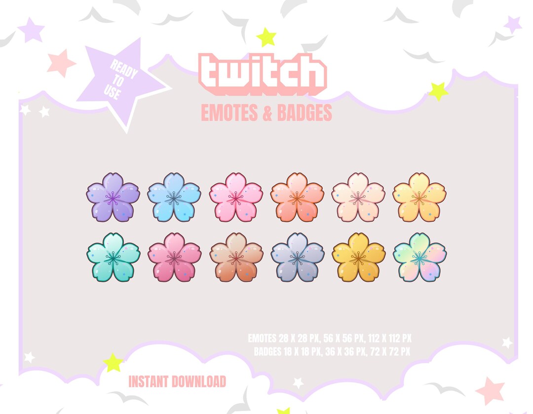 Twitch Emotes and Badges Sakura - Etsy
