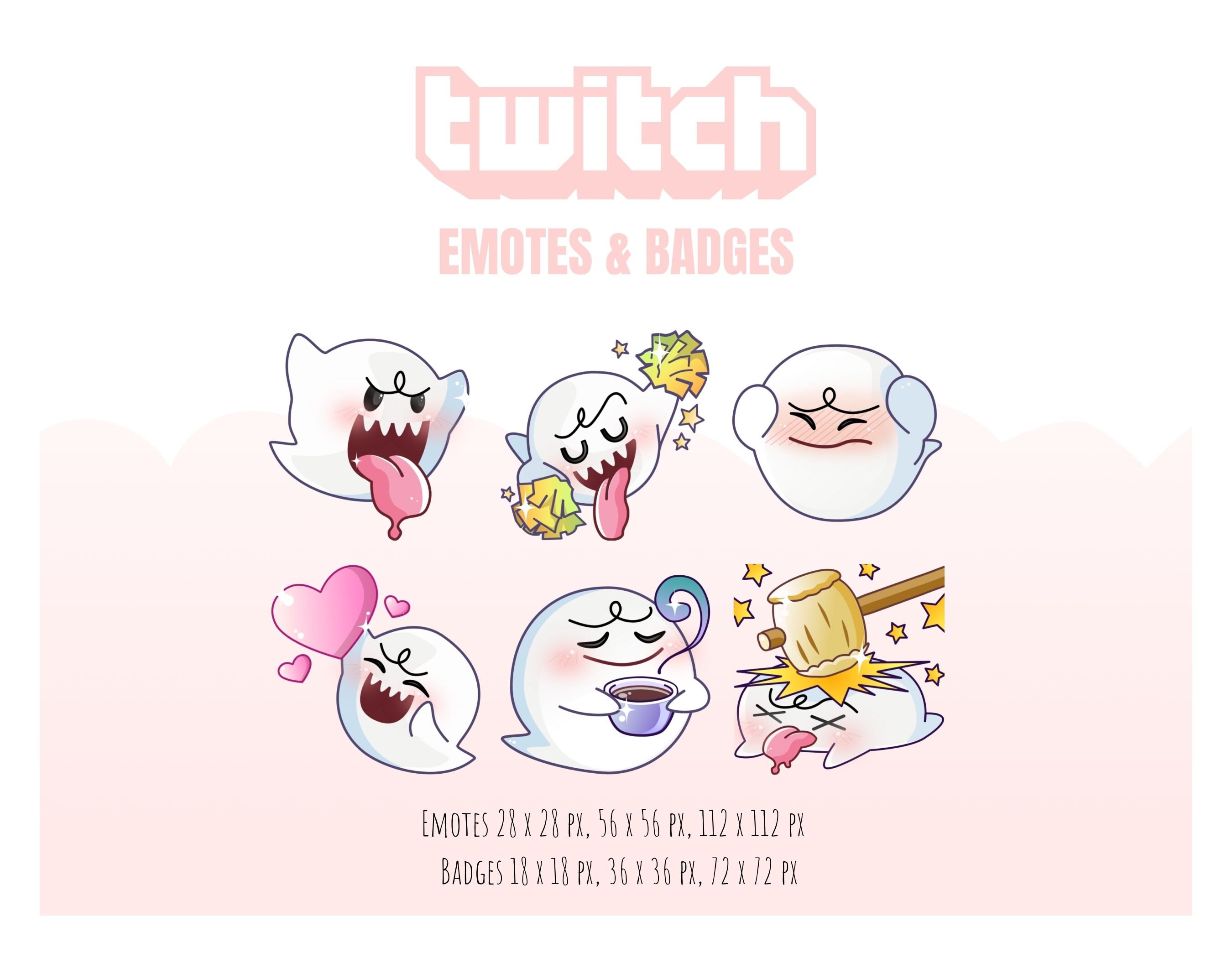 Twitch Emotes und Badges Boo Super Mario | Etsy Schweiz