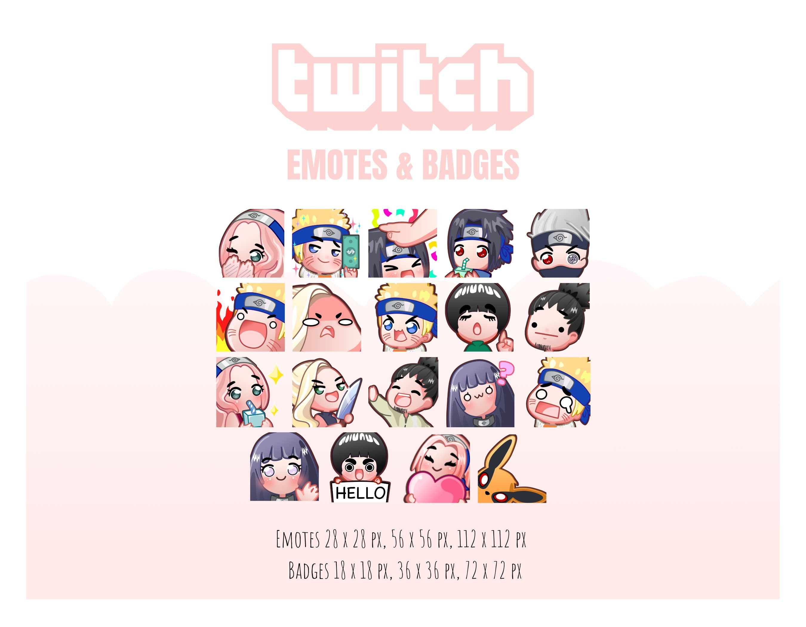 Twitch Emotes and Badges Naruto - Etsy Australia