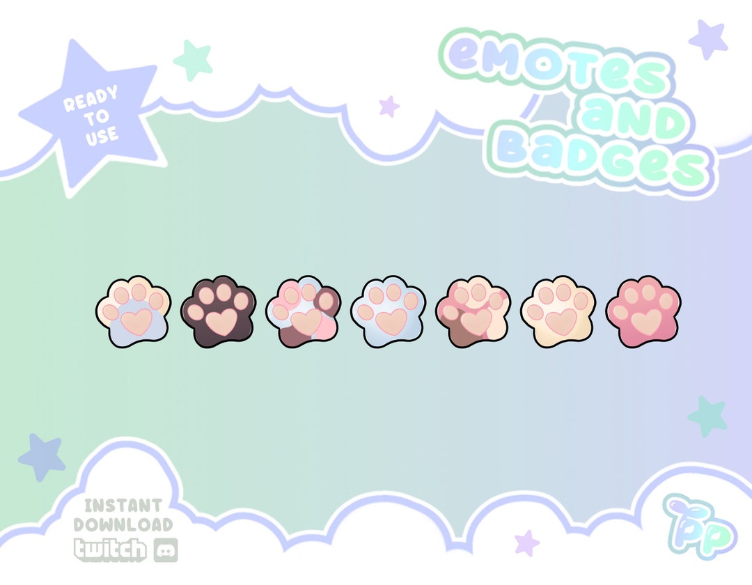 Twitch Emotes and Badges Channel Point Paws NEW - Etsy