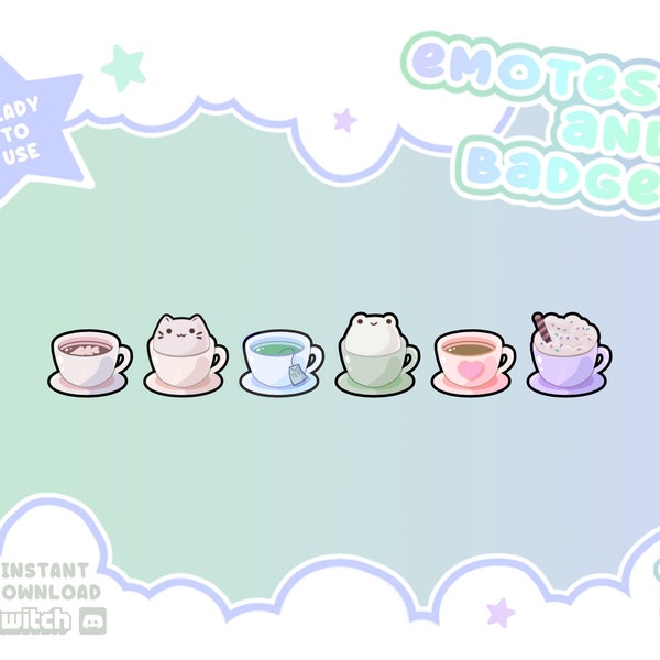 Twitch Coffee Emotes - Etsy