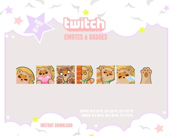 Twitch Emotes and Badges Cat Cat - Etsy