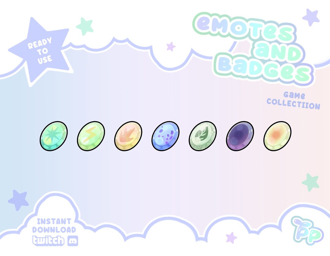 Twitch Emotes and Badges Eeveelutions Stones - Etsy