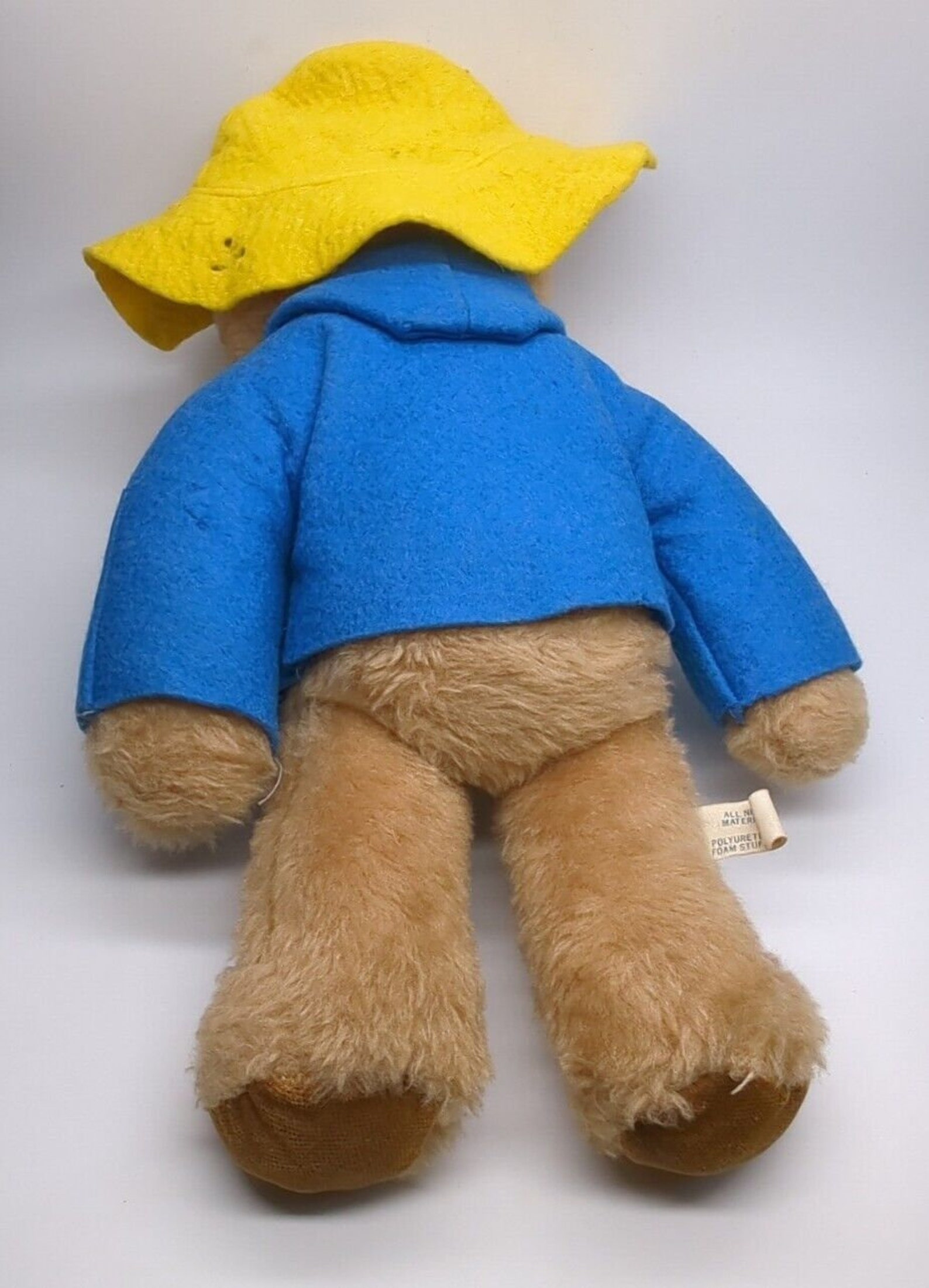 VTG Eden Paddington Bear Yellow Hat Blue Felt Coat Plush Stuffed 13" - Etsy