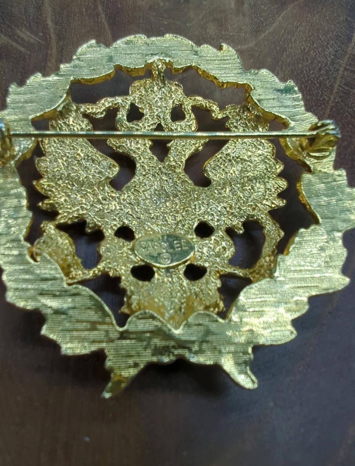 Vintage CAROLEE Gold Tone Double Eagel Brooch Pin - Etsy