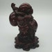 Buddha Happy Statue Laughing Figurine Dark Red Resin Feng Shui Luck 4.5 ...