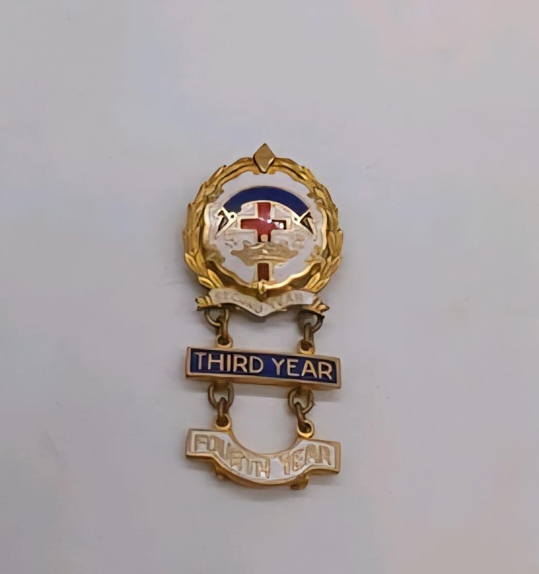 Vintage Little’s Cross and Crown Attendance System Badge Pin Award ...