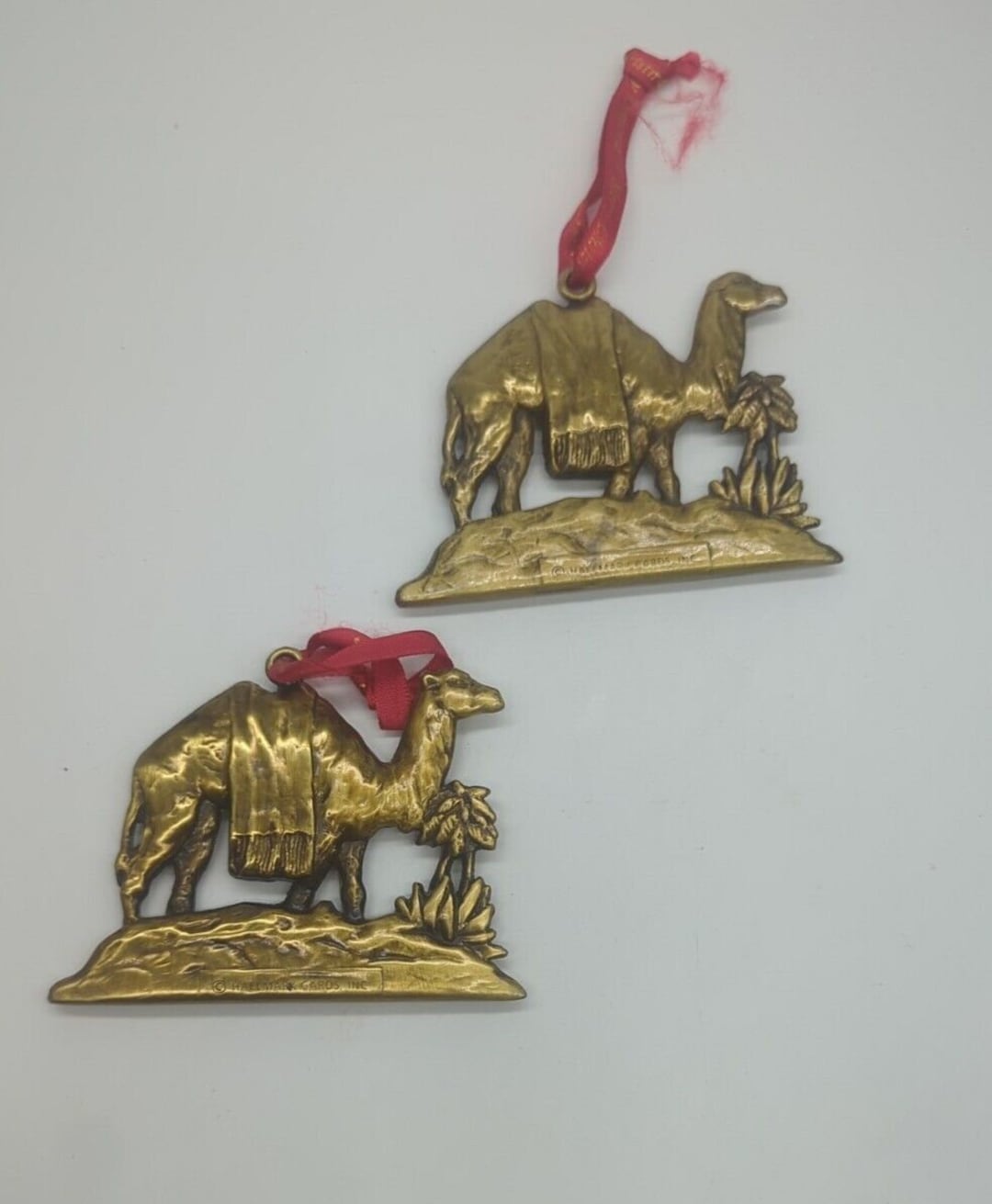 Vintage Hallmark Cards Camel Christmas Ornaments Brass Set of - Etsy