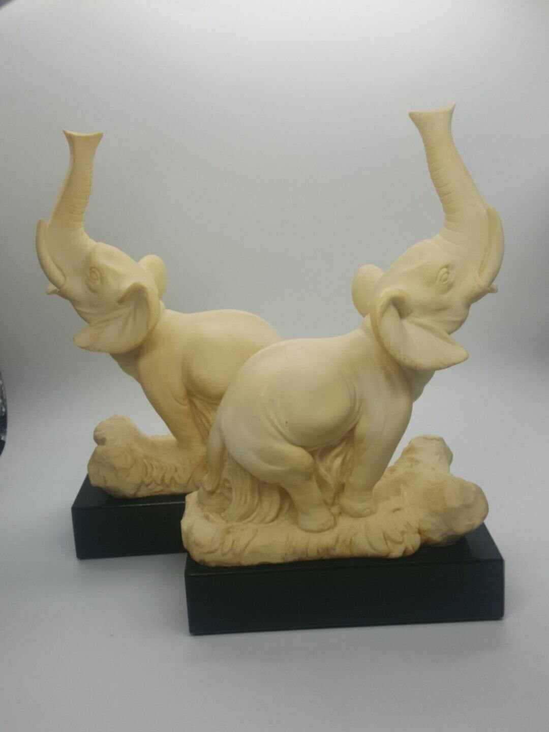 Vintage A. Giannelli Elephant Alabaster Sculptures Bookends - Etsy