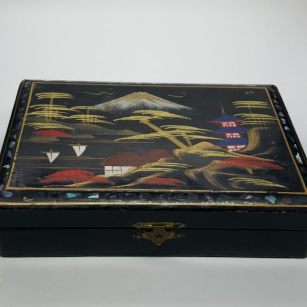 Hand Painted Japanese Jewelry Box at Jenna Stokes blog
