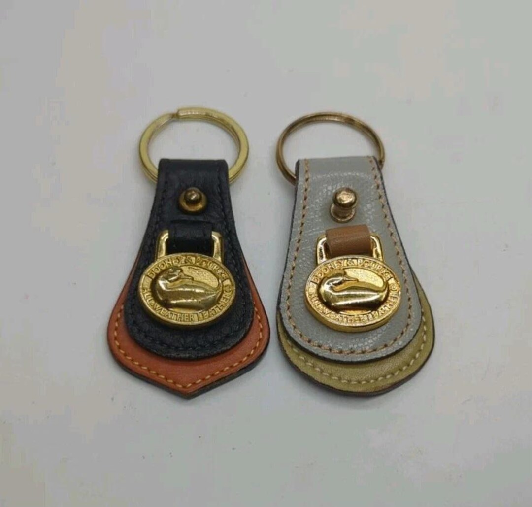 Set of 2 Dooney & Bourke Leather Duck Key Fobs - Etsy
