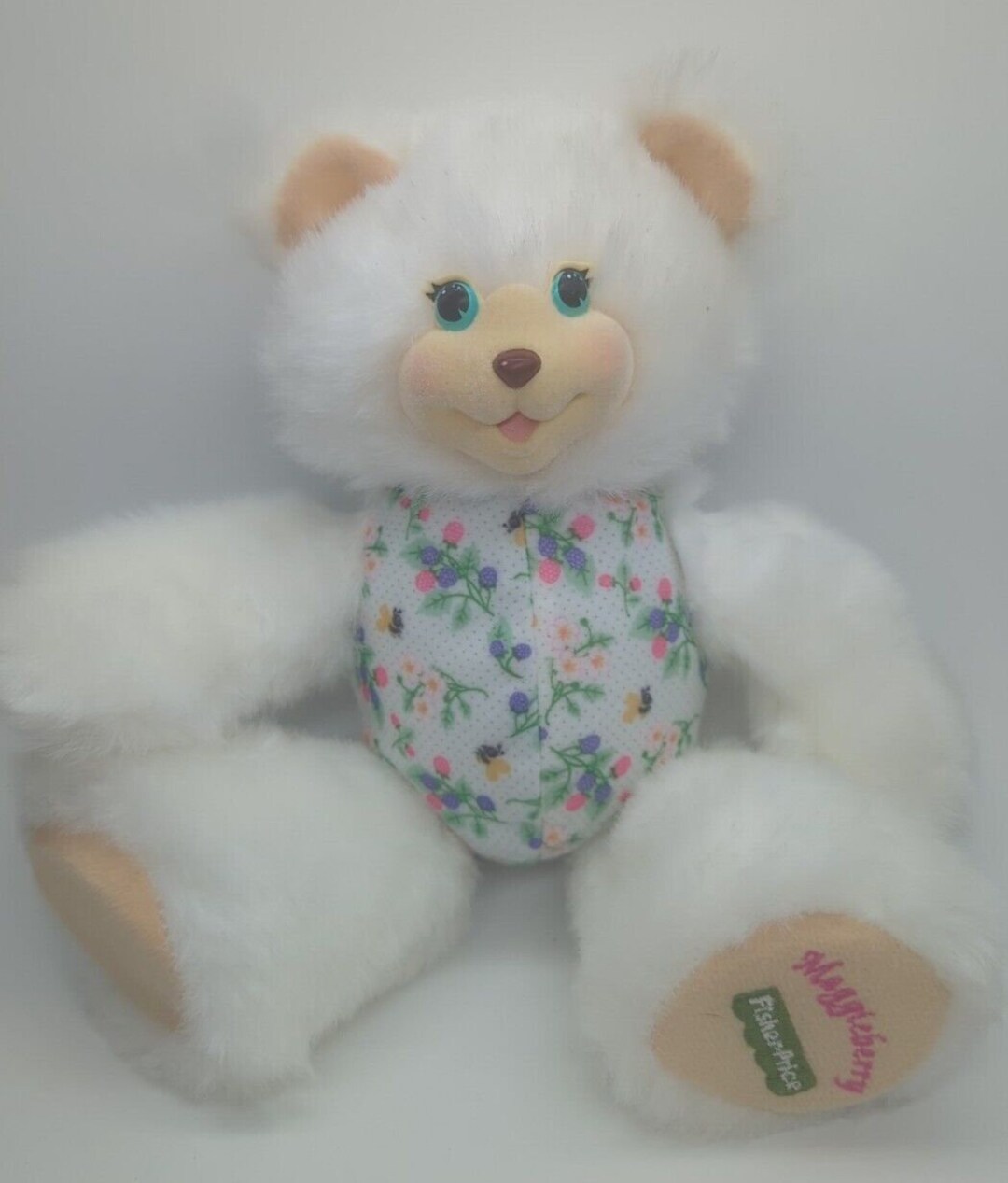 Fisher Price Briarberry Bear Plush Stuffed Animal Maggieberry White ...