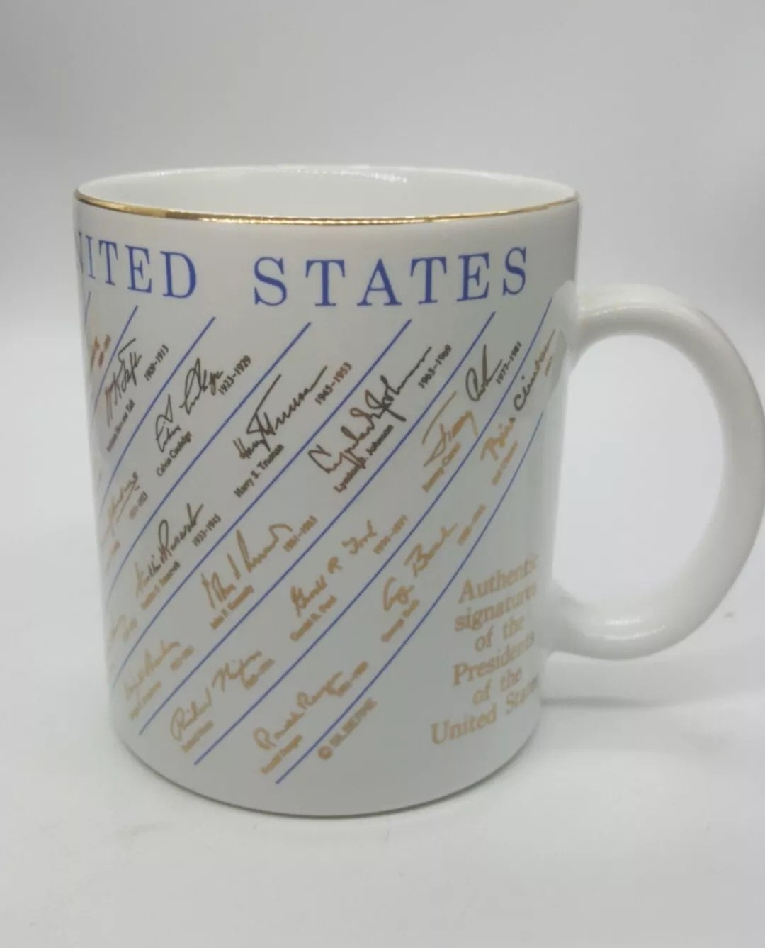 Vintage Ceramic U.S. President Signatures Mug Japan - Etsy