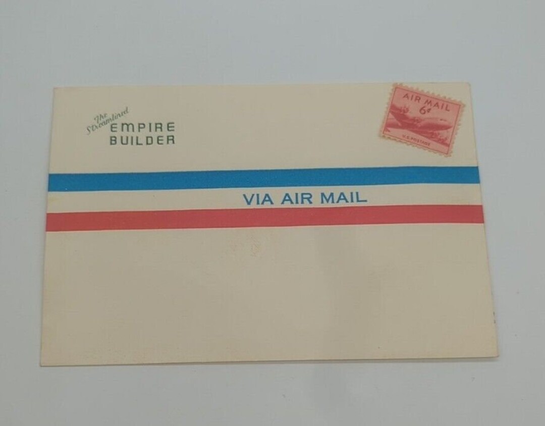 Railroad Airmail Envelope Streamlined Empire Builder With 6 Cent ...