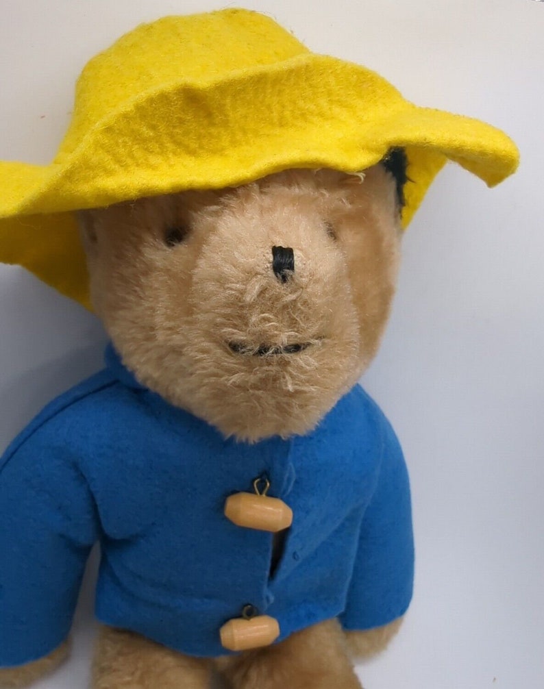 VTG Eden Paddington Bear Yellow Hat Blue Felt Coat Plush Stuffed 13" - Etsy