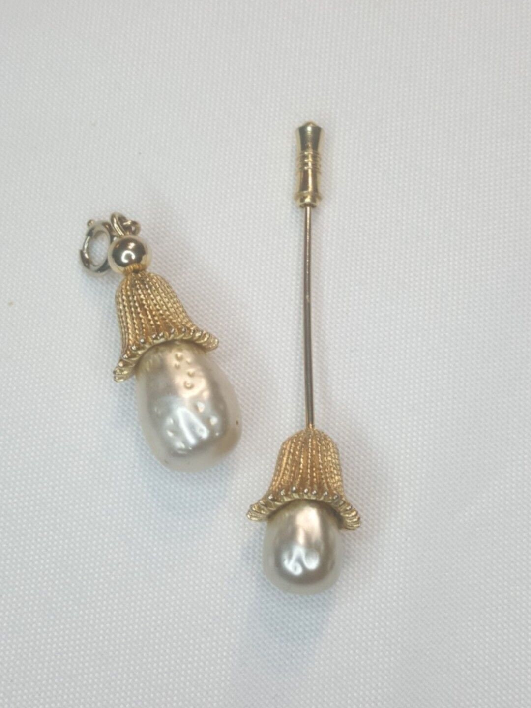 Vintage Faux Pearl Hat Pin And Pendant Etsy
