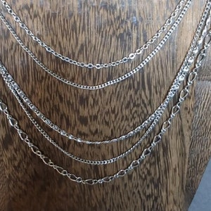 Vintage Signed Citation Silver Multi Strand Chain Necklace - Etsy