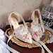 Soft Cream Rococo High Heels Marie Antoinette Pink Shoes Baroque ...