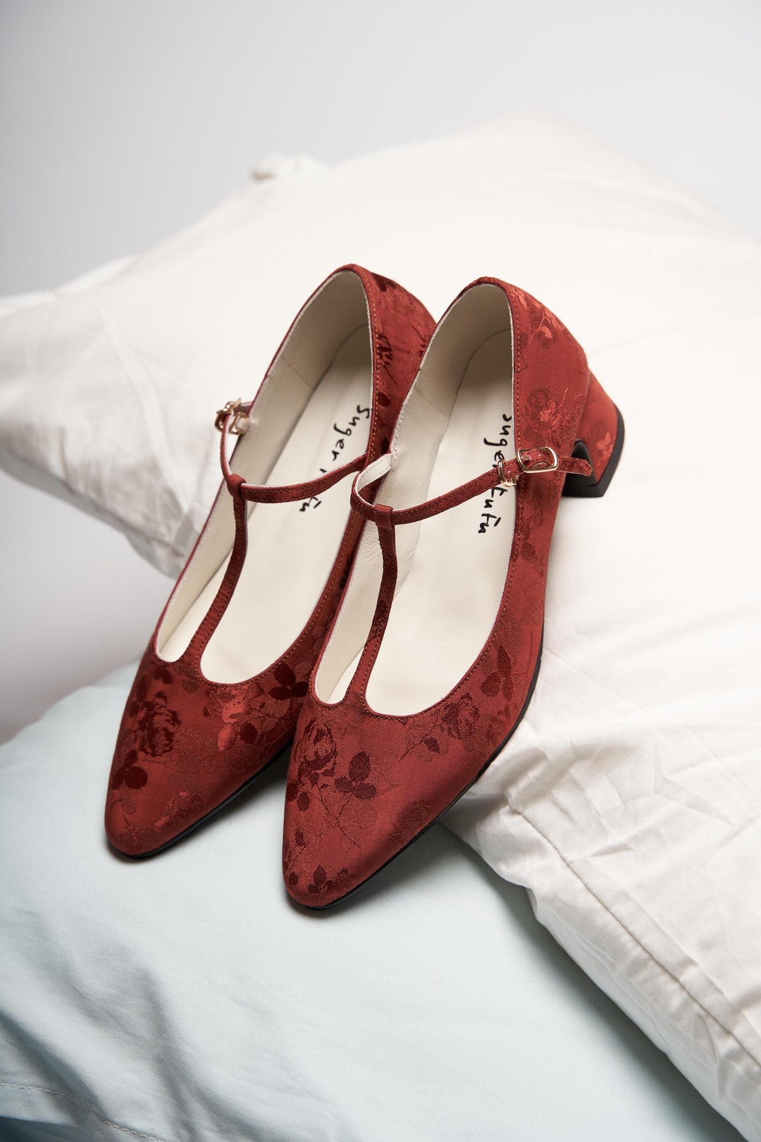 Red Heels Marie Antoinette Shoes Rococo Baroque Dress Bridal Heels ...