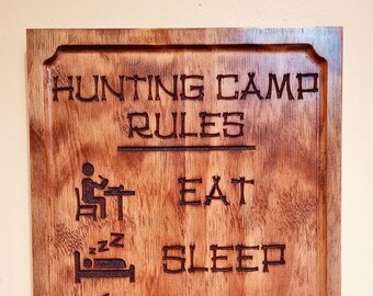 Camp Hunting Sign - Etsy