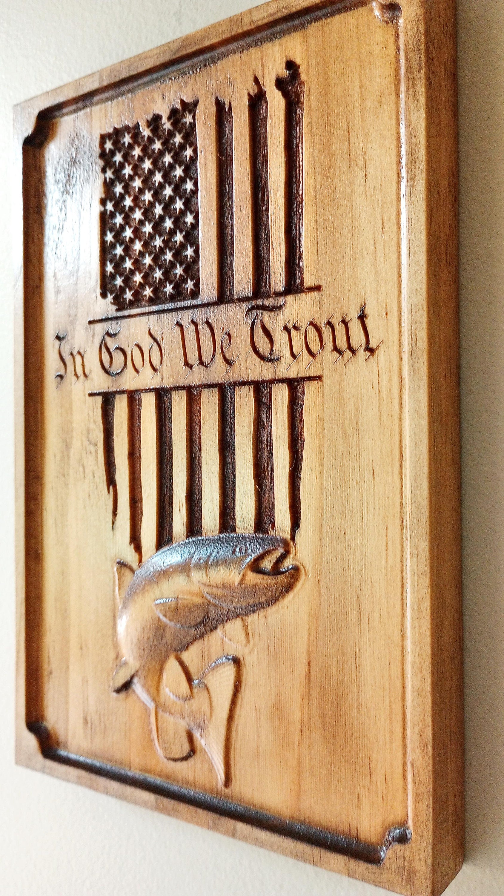In God We Trout Fishing Sign - Etsy