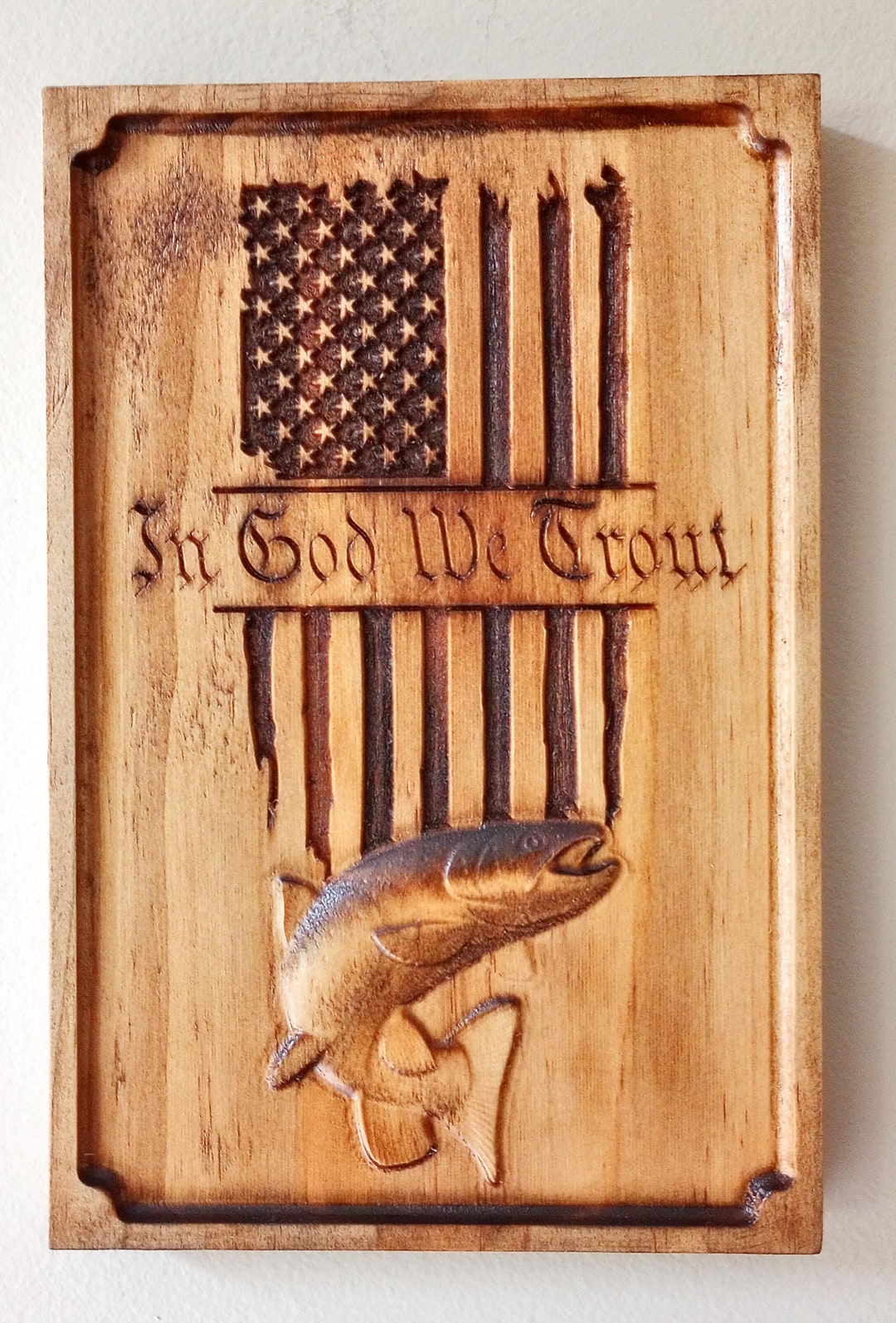 In God We Trout Fishing Sign - Etsy