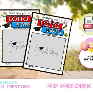 Graduation Ticket Holder Tag | PDF File | Congrats Grad Gift | Scratch ...