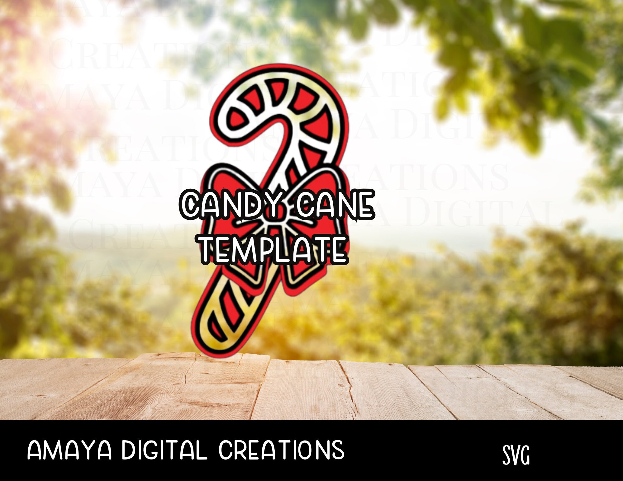 Candy Cane SVG, Instant Download, Cricut Cut Files, Download and Cut - Etsy