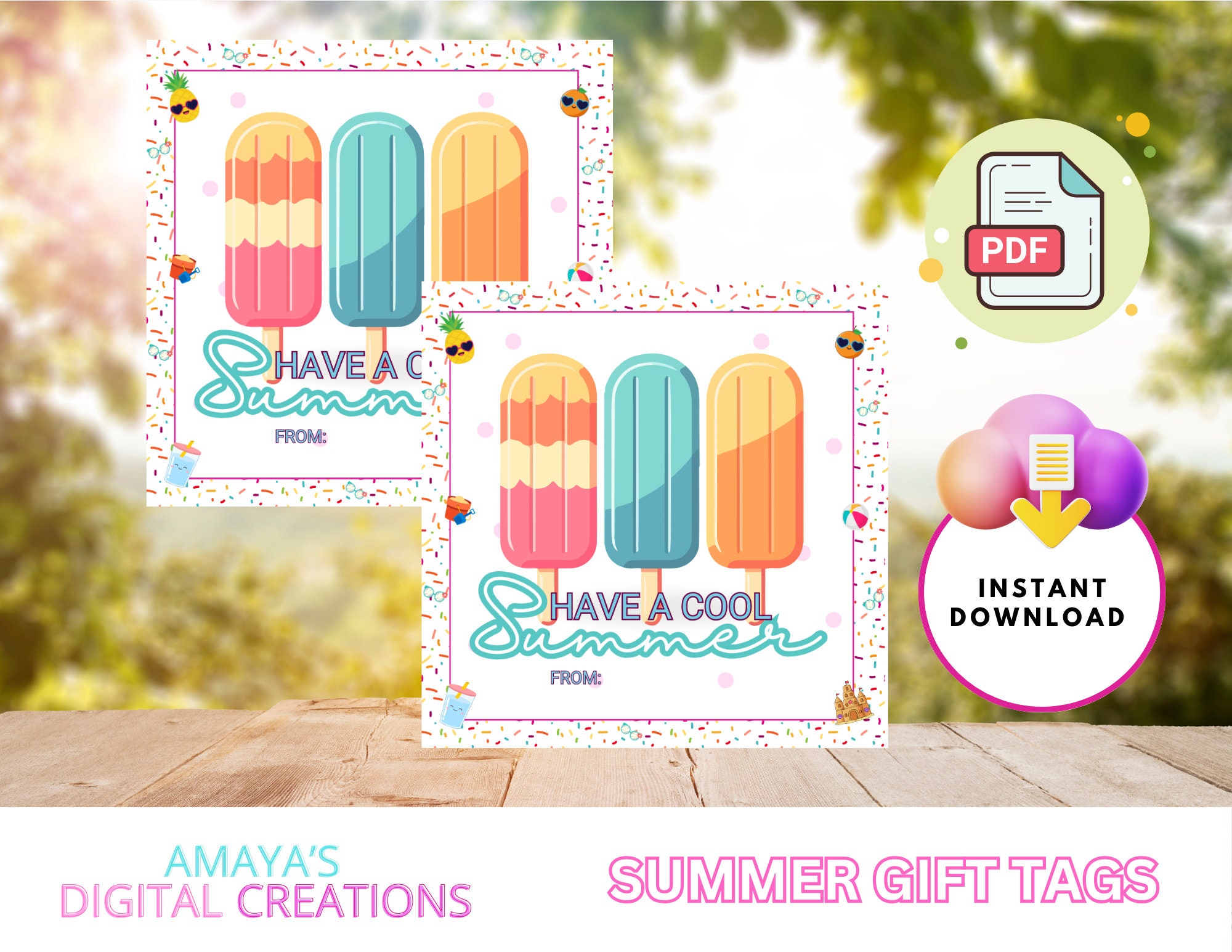 Have a Great Summer Printable Gift Tag, End of School Year Tags ...