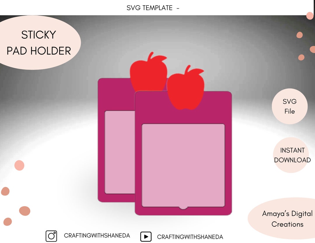 Teacher Note Pad SVG, Teacher Gift Svg, Note Pad Holder, Sticky Note ...